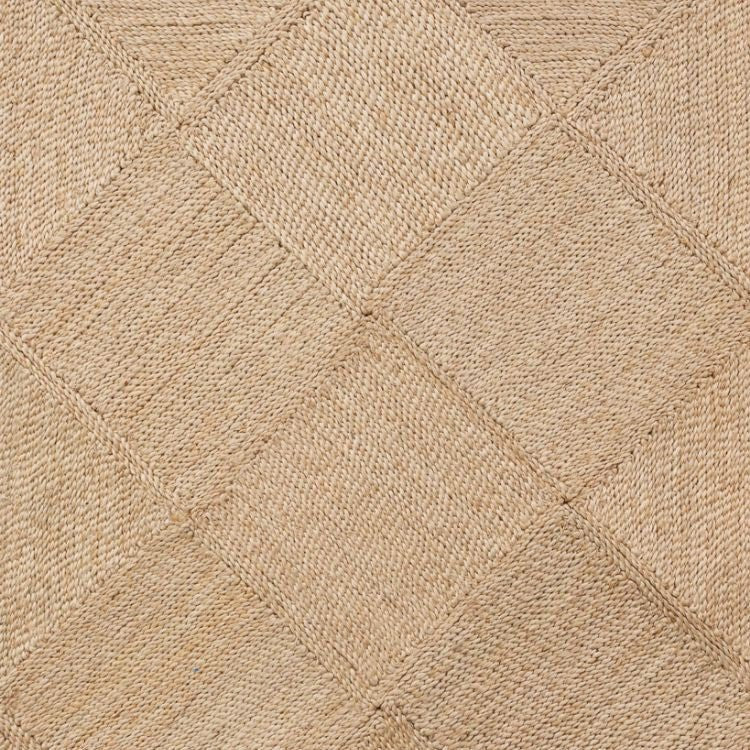 Handcrafted Carree Large Jute Rugs in Geometric Patterns – Will & Atlas