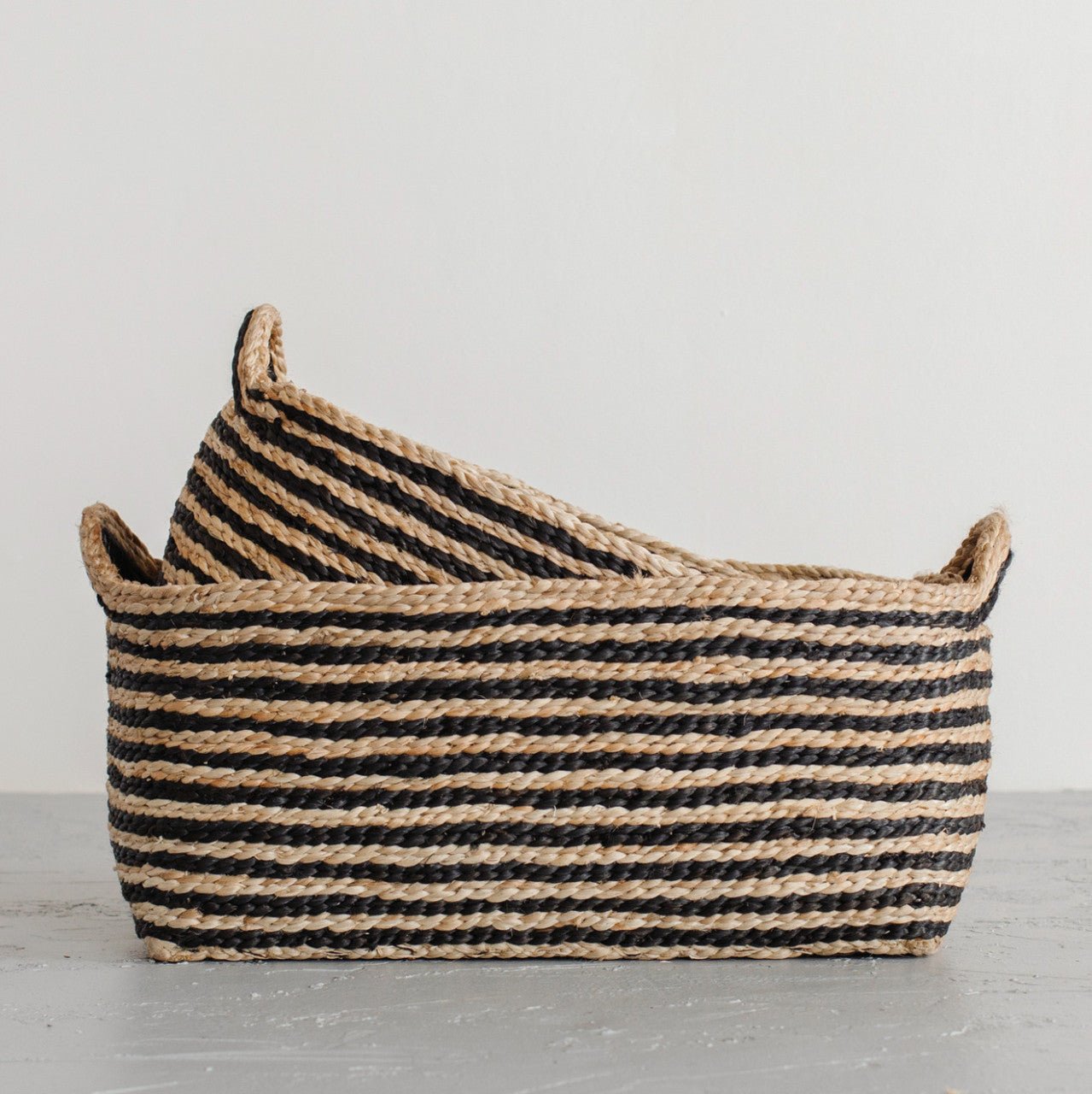 Handwoven Jute Rectangle Tray Baskets for Stylish Storage – Will & Atlas